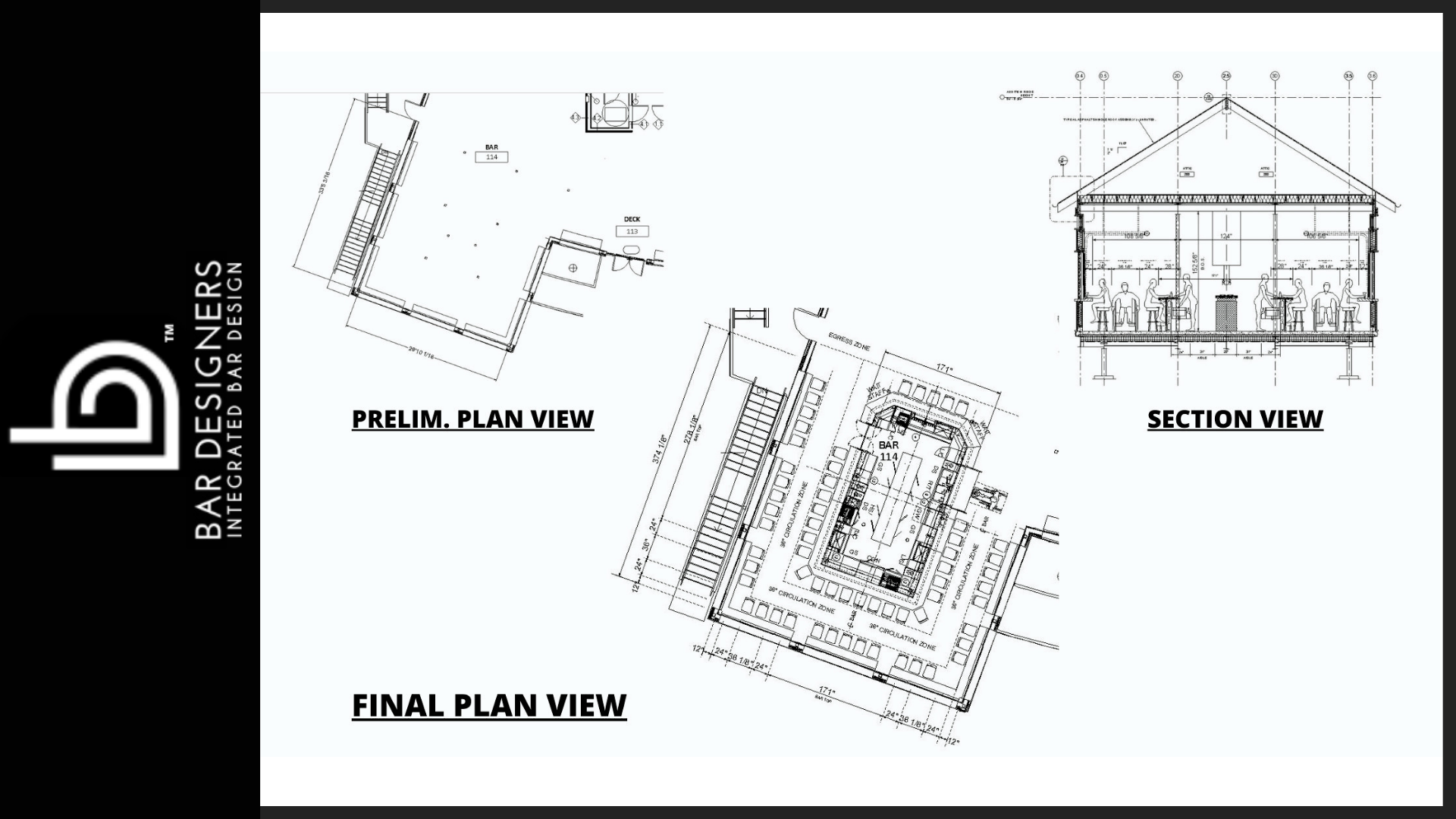 Designing a Bar - 7 Problems with Plans and Layouts